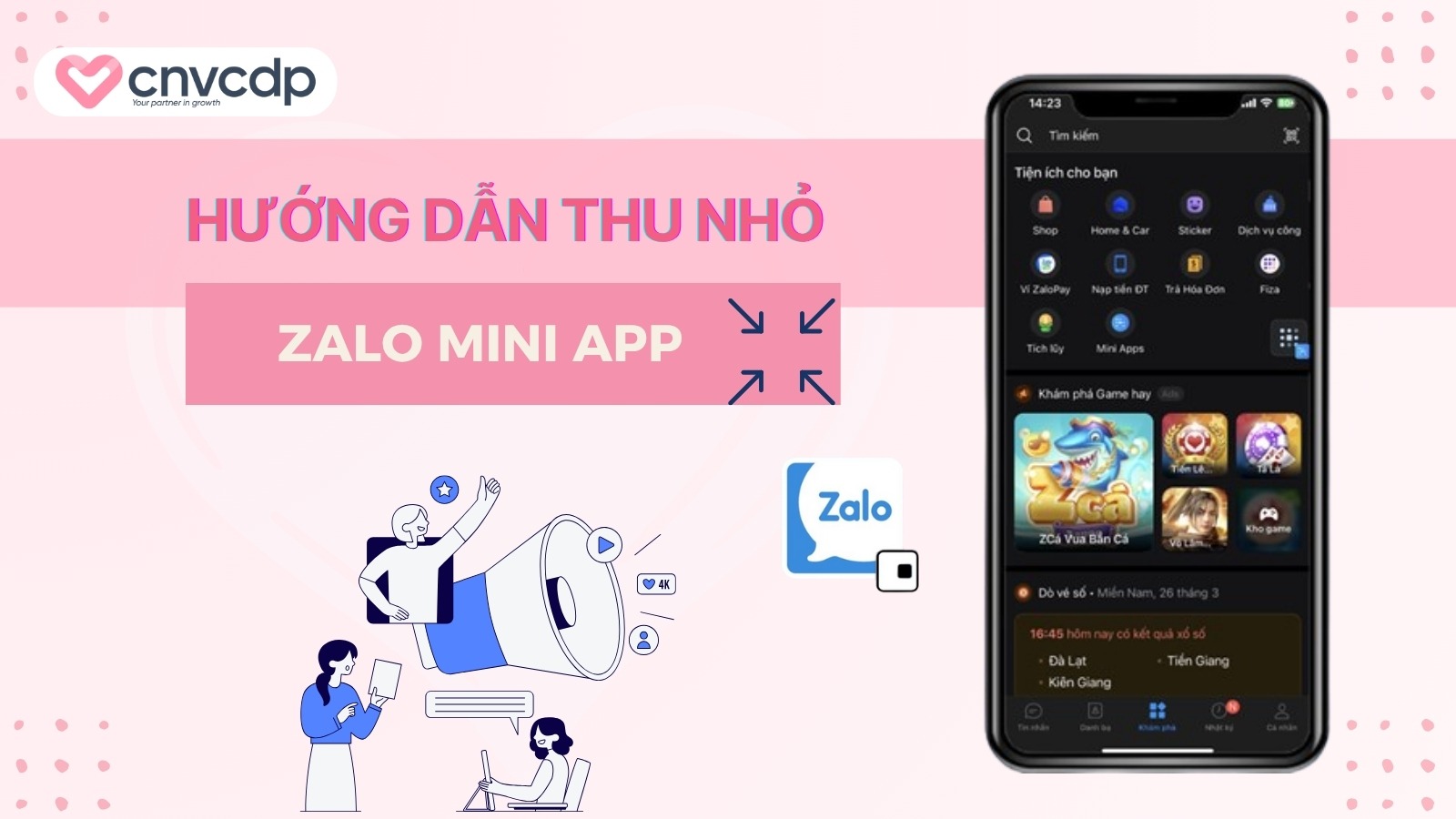 Cách cài Zalo OA trên điện thoại với 03 bước đơn giản - CNV